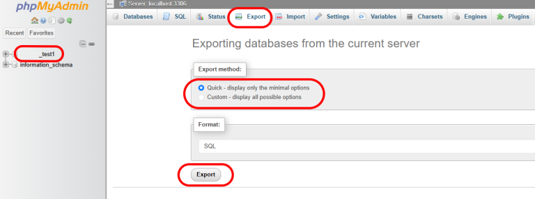 How to Import and Export MySQL Databases in phpMyAdmin and the Command ...